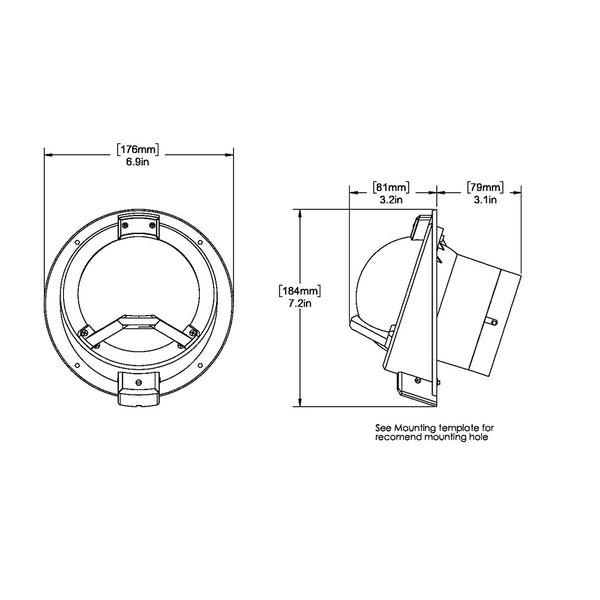 Ritchie BN202 Navigator Compass Bulkhead Mount Black BN202 - Sound ...