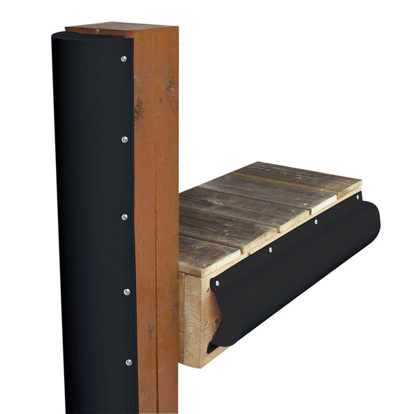 Dock Edge Piling Bumper One End Capped 6 Black 1020BF - Sound Boatworks