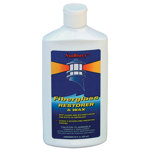 Sudbury One Step Fiberglass Restorer Wax 16oz Liquid 413 - Sound Boatworks