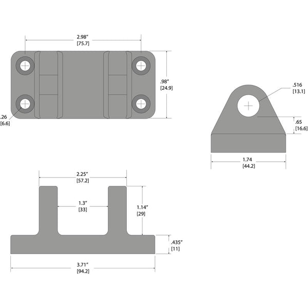 Tylaska Reaching Strut Inboard End - Sound Boatworks
